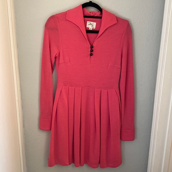 Milly of New York | Dresses | Milly New York Pink Collared Dress | Poshmark